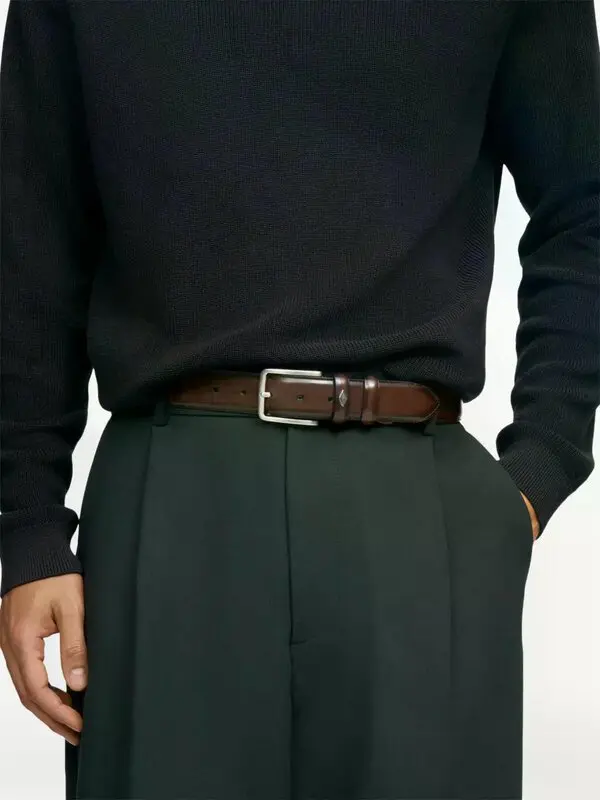 LOTTUSSE Polished Leather Belt With Buckle Fastening