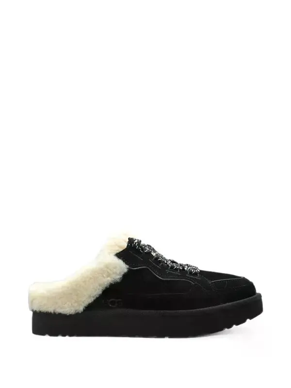 UGG Lowmel Shearling-trim Slippers - Black