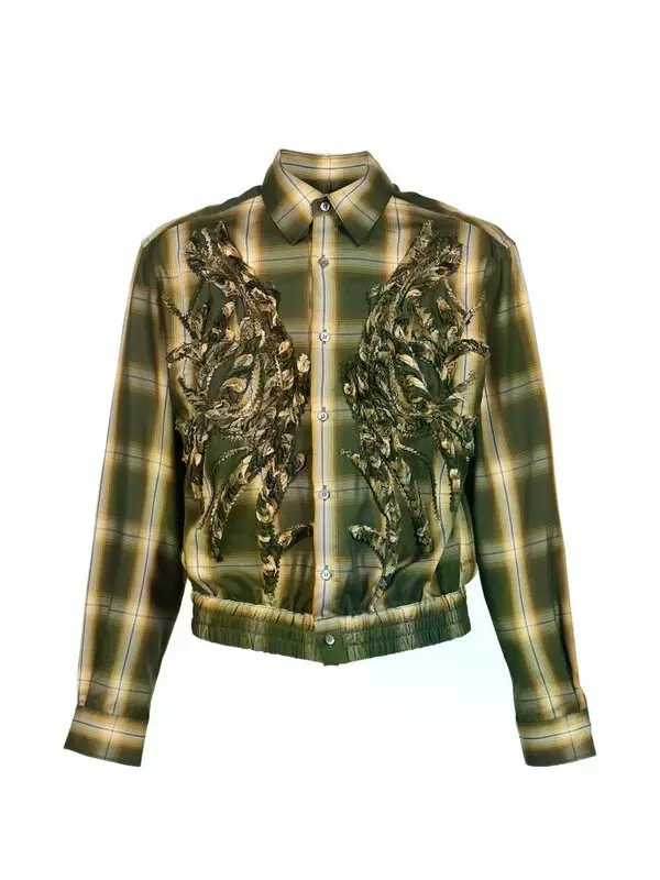 TAAKK Embroidered Checked Shirt