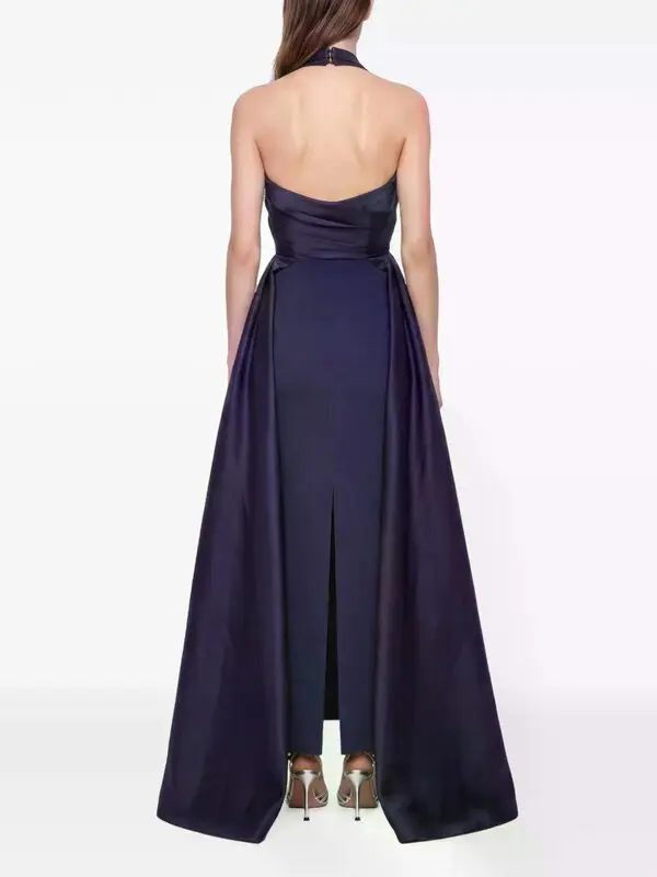 Solace London The Rumi Crossover Halterneck Gown