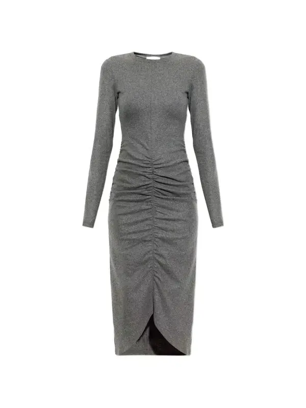 MARANT ETOILE Dylin Ruched Midi Dress - Grey