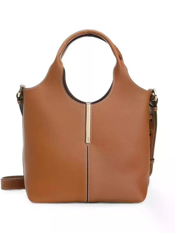 TOD'S Tote Shopping Bag In Leather Mini - Brown