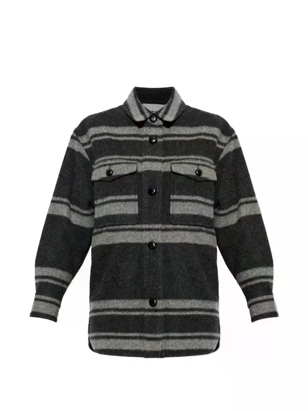 MARANT ETOILE Harveli Striped Shirt - Grey