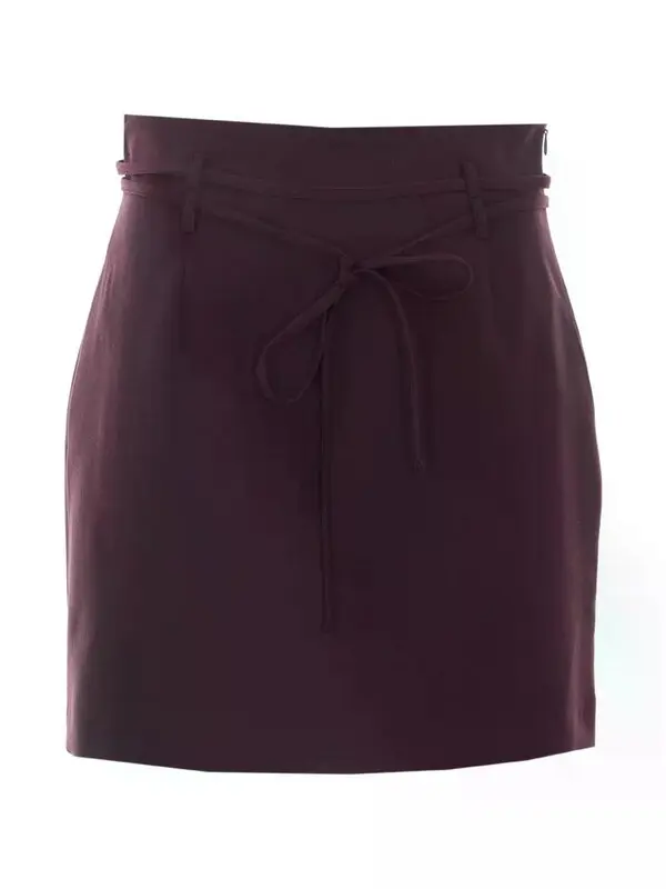 TWINSET Belt Detail Mini Skirt - Purple