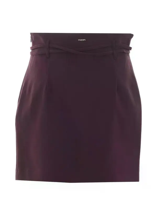 TWINSET Belt Detail Mini Skirt