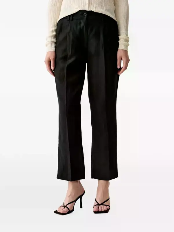 Sisley Pressed-crease Trousers - Black