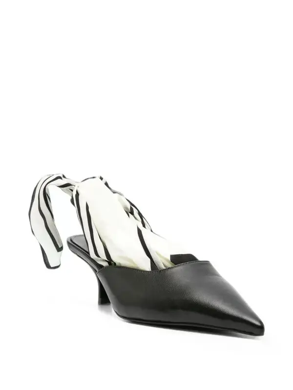 TOTEME Scarf Nappa Slingbacks - Black