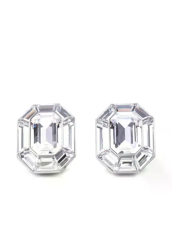 SWAROVSKI Lucent Crystal Clip-on Earrings - Silver