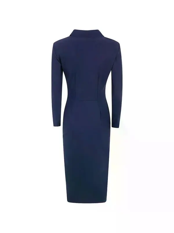 Chiara Boni La Petite Robe Taima Button-up Ruched-detail Midi Dress - Blue