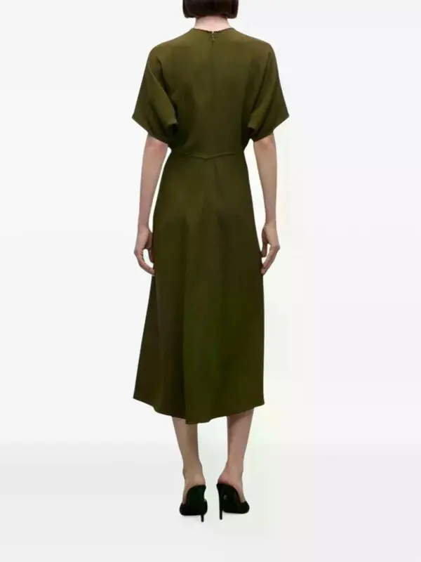 Victoria Beckham Short-sleeve Flared Midi Dress
