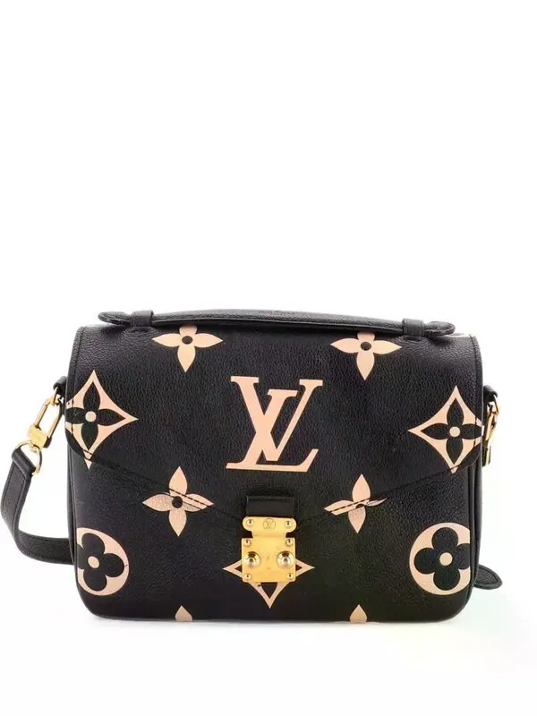 LOUIS VUITTON Pochette Metis Monogram Empreinte Giant Crossbody Bag - Black