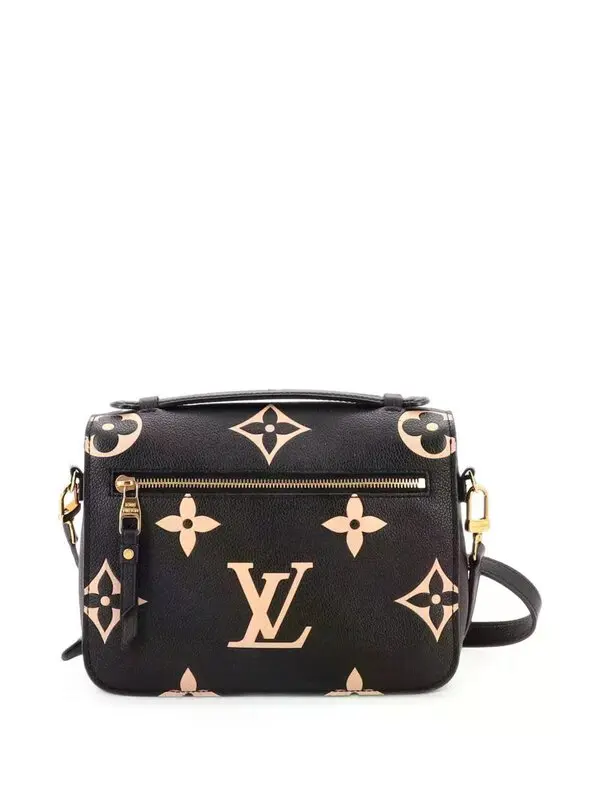 LOUIS VUITTON Pochette Metis Monogram Empreinte Giant Crossbody Bag - Black