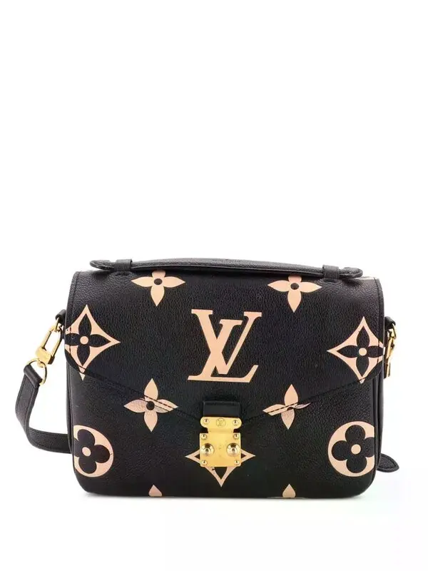 LOUIS VUITTON Pochette Metis Monogram Empreinte Giant Crossbody Bag - Black