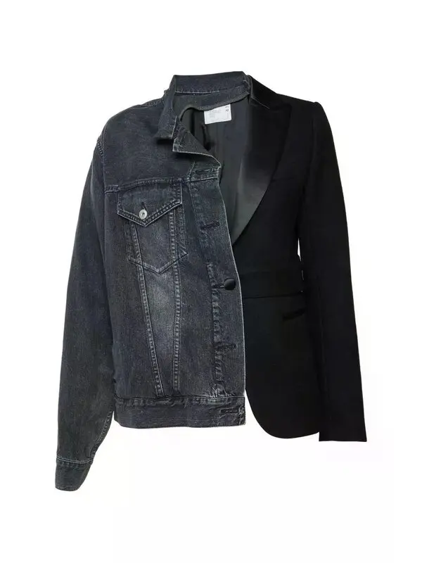 Sacai Spliced Long-sleeve Jacket - Black