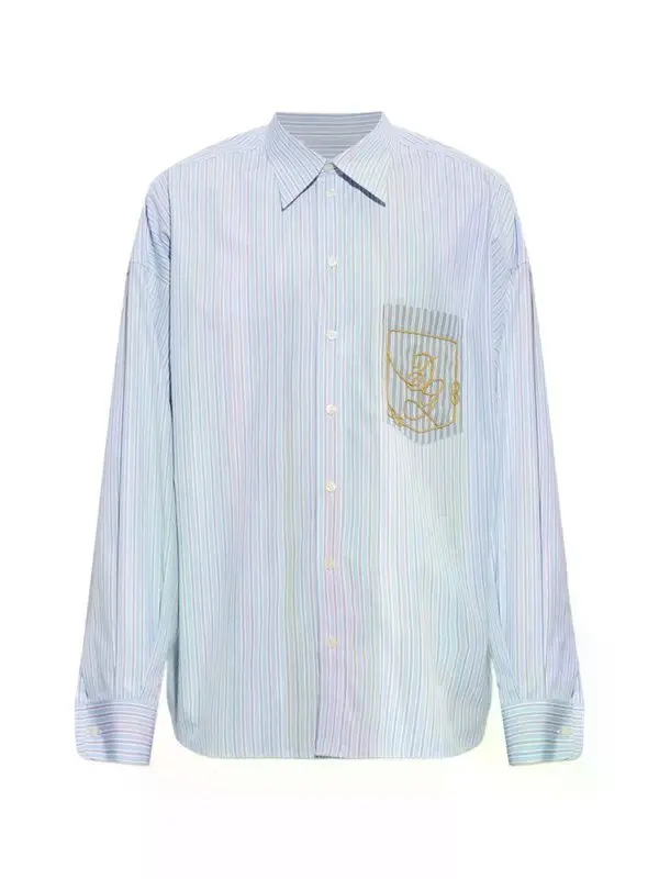 Dolce & Gabbana Striped Poplin Shirt - Blue