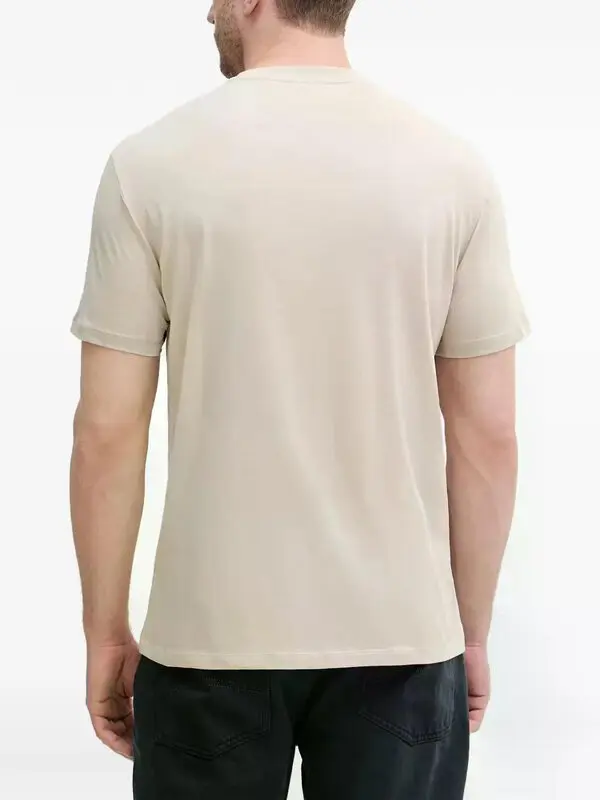Armani Exchange Logo-patch Palm-print T-shirt
