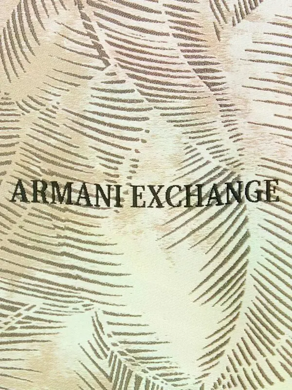Armani Exchange Logo-patch Palm-print T-shirt