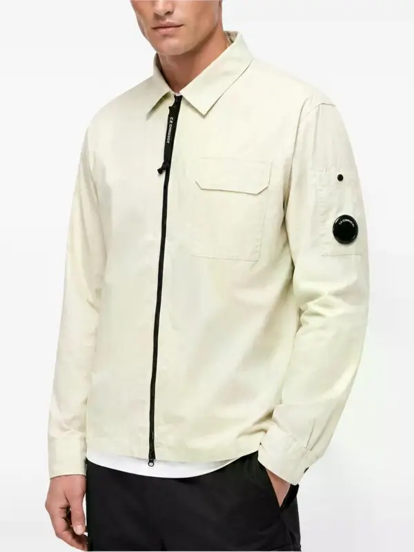 C.P. COMPANY Organic Gabardine Lens Zipped Overshirt