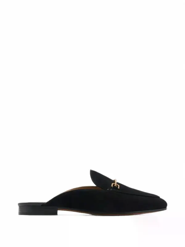 Sam Edelman Linnie Bit Horsebit Suede Loafers - Black