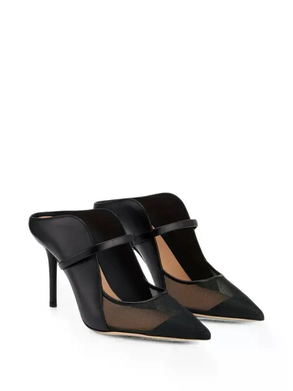 MALONE SOULIERS Maureen Arc Mesh-panel Heeled Mules