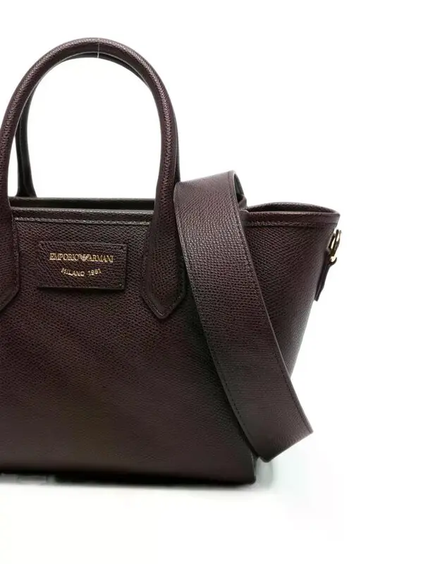 Emporio Armani Grained Leather Tote Bag