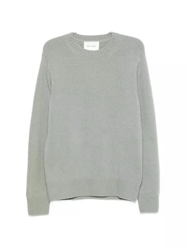 Soft Goat Ribbed-knit Sweater - Grey