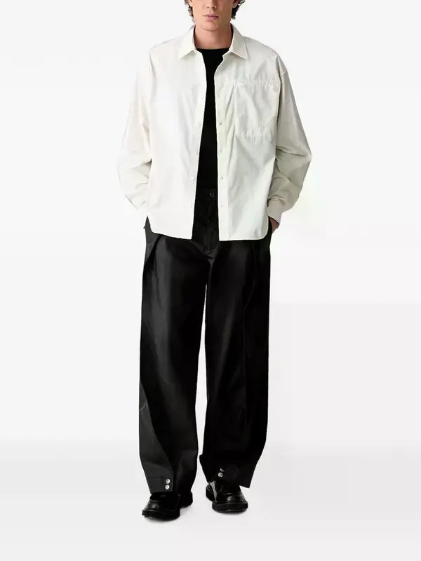 Rains Logo-embroidered Chest-pocket Shirt