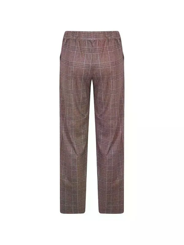 WHYCI Check-pattern Trousers - Brown