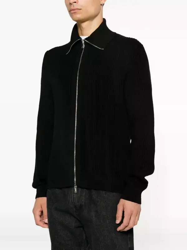ZANONE Ribbed-knit Zip-up Cardigan