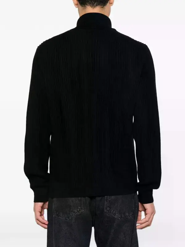 ZANONE Ribbed-knit Zip-up Cardigan
