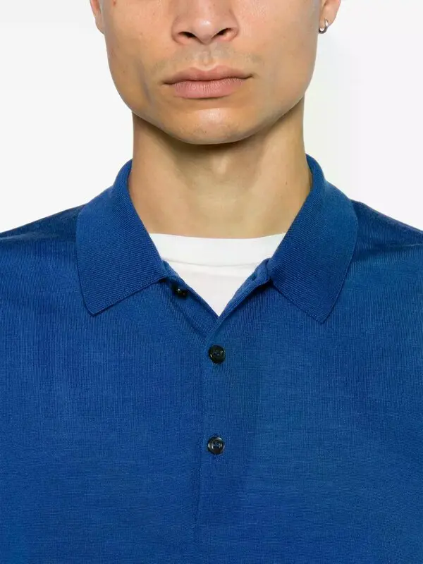John Smedley Belper Long-sleeve Polo Sweater