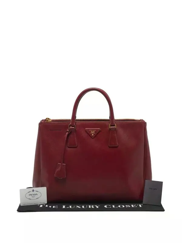 Prada Double-zip Saffiano-leather Tote Bag