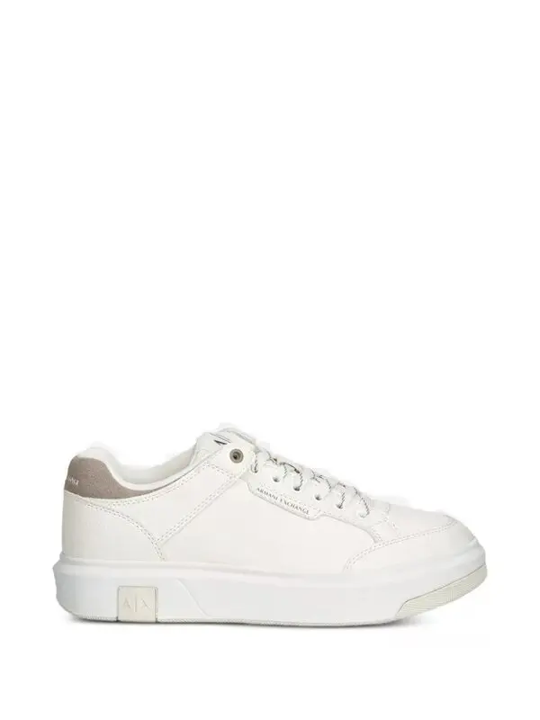 Armani Exchange Logo-plaque Platform Sneakers - White