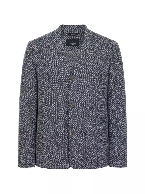 TOMBOLINI Textured-knit Button-up Blazer