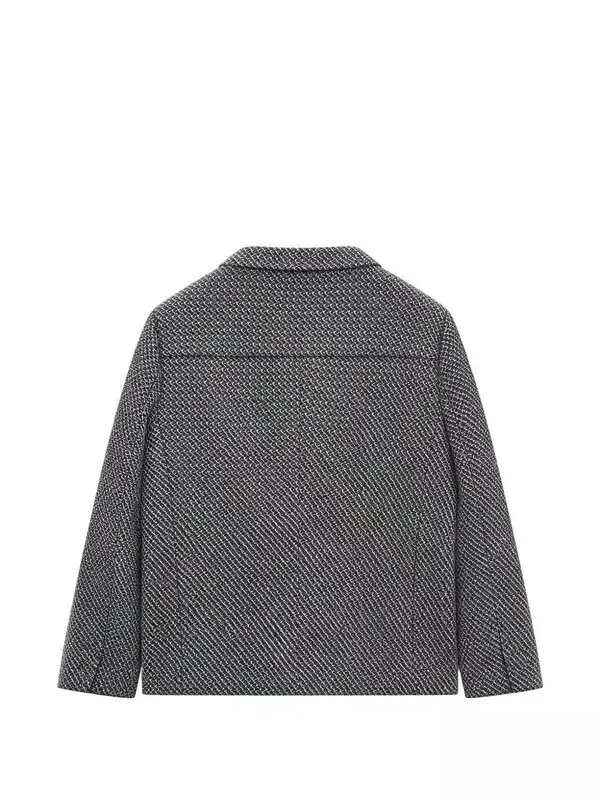 TOMBOLINI Textured-knit Button-up Blazer