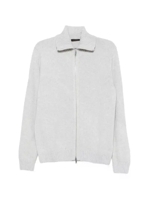 ZANONE Zip-up Ribbed-collar Cardigan