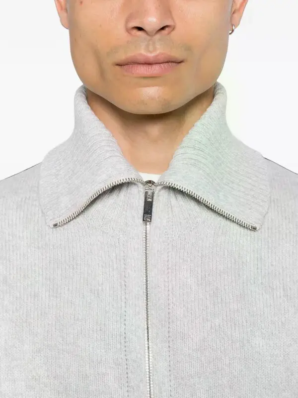 ZANONE Zip-up Ribbed-collar Cardigan