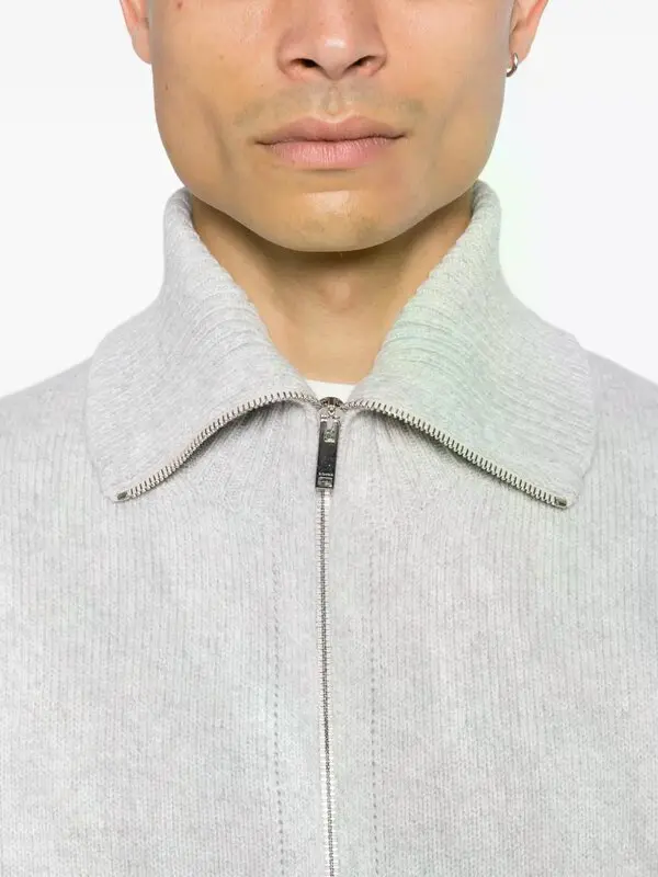 ZANONE Zip-up Ribbed-collar Cardigan