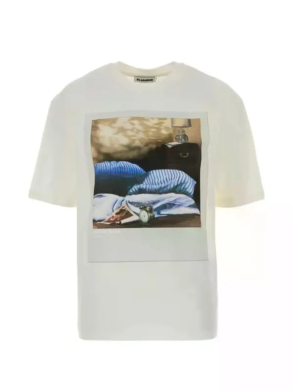 JIL SANDER Graphic Print T-shirt - White