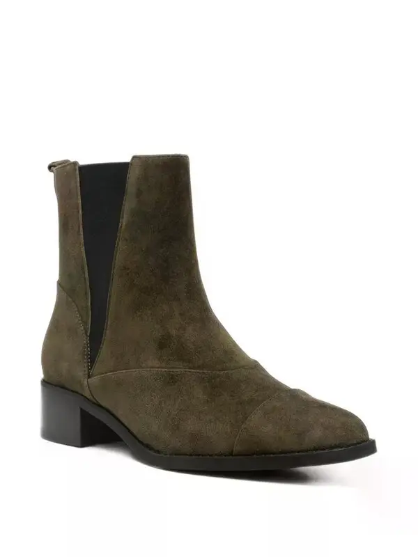 COCCINELLE Suede-finish Ankle Boots - Green