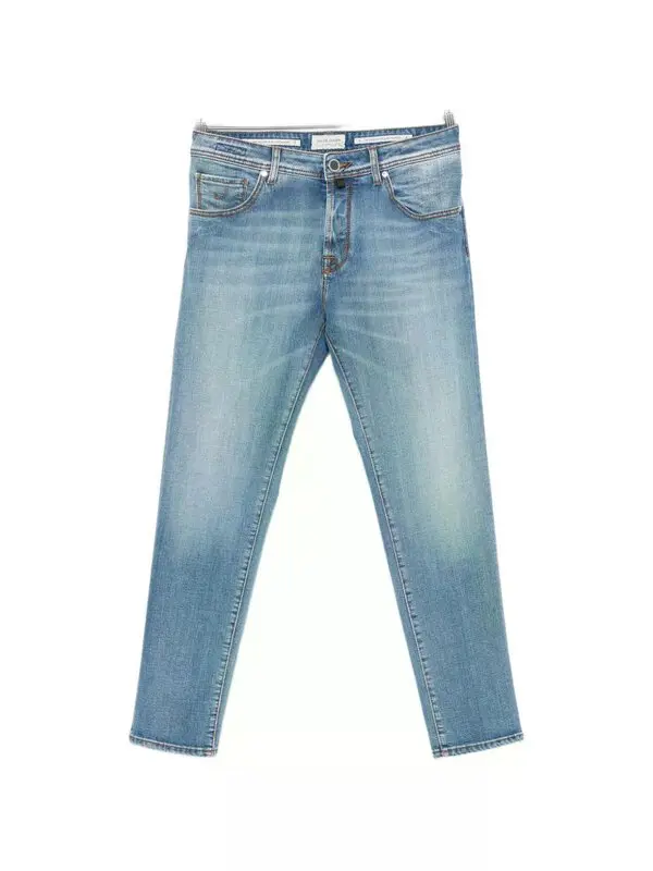 Jacob Cohen Logo Patch Straight-leg Jeans - Blue