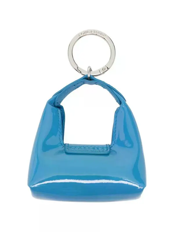 Longchamp Patent-leather Keyring - Blue