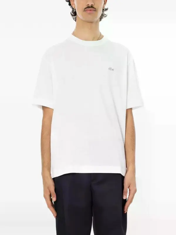Lacoste Logo-patch Loose-fit T-shirt - White