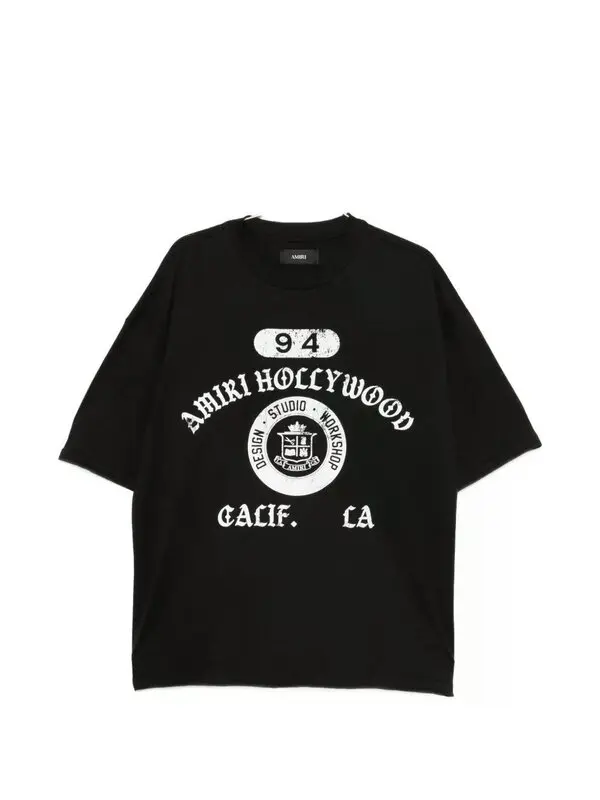 Amiri Logo-print Cotton T-shirt - Black