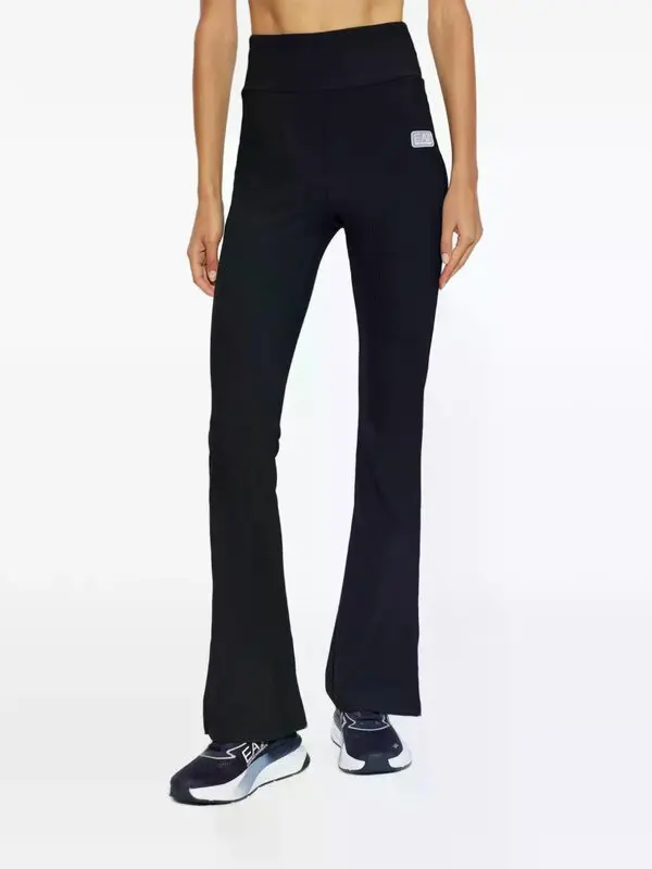 EA7 Ribbed Flared Track Pants