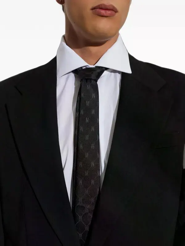Moschino Logo-jacquard Silk Tie