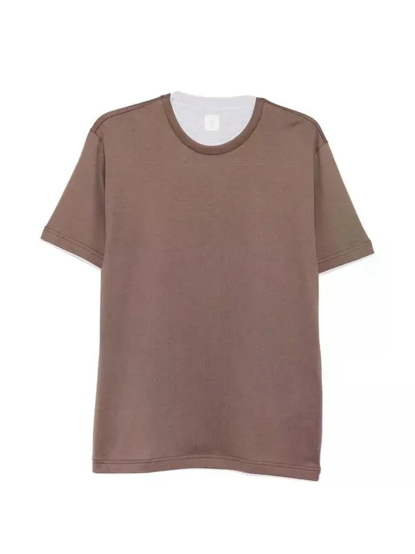 Eleventy Layered-trim Cotton T-shirt