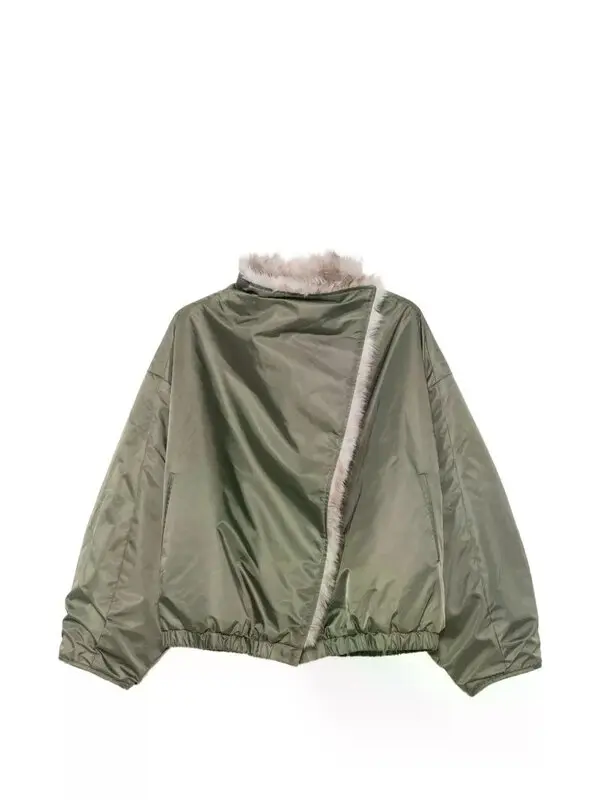 THE FRANKIE SHOP Faux-fur Trim Reversible Jacket - Neutrals