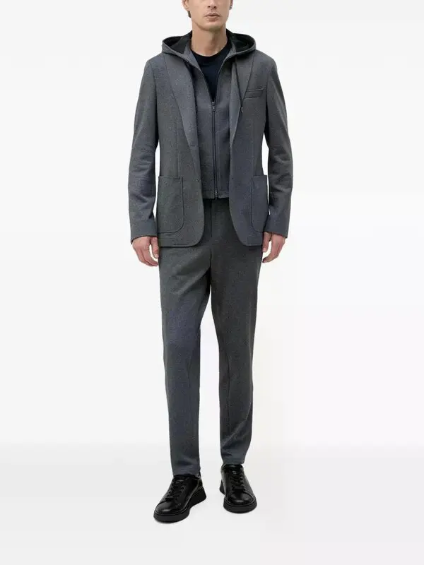 BOSS Slim-fit Jacket With Inner Hood - Grey