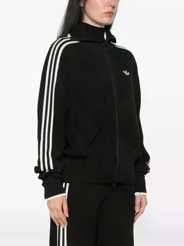 Adidas Firebirdside-stripe Trefoil-logo Cardigan